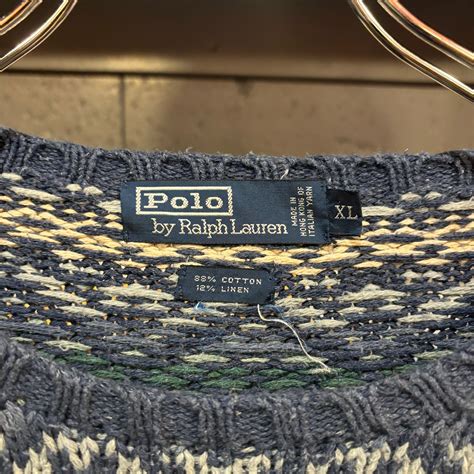90s Polo By Ralph Lauren Cotton×linen Knit Sweater Vostok