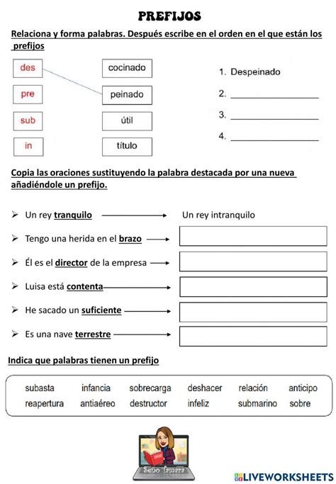 Prefijos Online Exercise For Quinto Live Worksheets