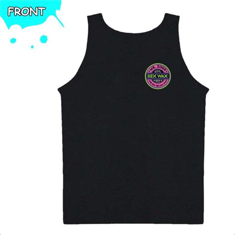 Sexwax セックスワックス タンクトップ Fluoro Mens Tanks ノースリーブ ランニング トップス サークルロゴ 蛍光色 黒