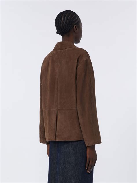 Jacke Aus Wildleder Braun Max Mara