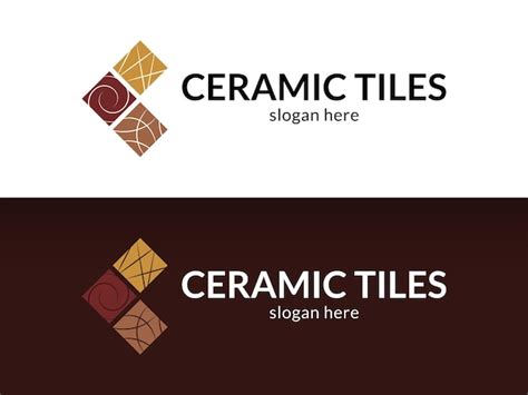 Premium Vector Graceful Ceramic Tiles Logo Vector Illustration