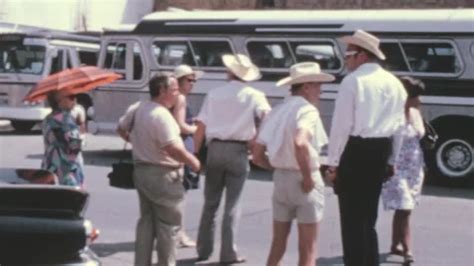 Taxco Mexico 1973 People Walk Throug Stock Video Pond5