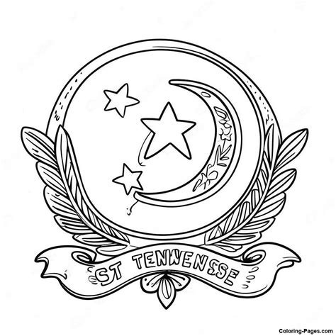 Tennessee State Flag Coloring Page Coloring Page Free Printable Pdf