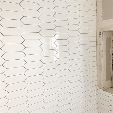 Picket Tile Shower Wall At Harold Chappell Blog