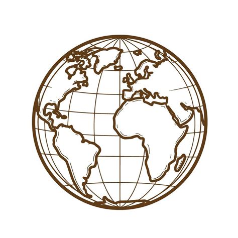 Globe Sketch Drawing