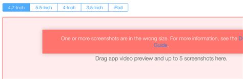 ios uploading screenshots to itunes connect for iphone 6 and 6
