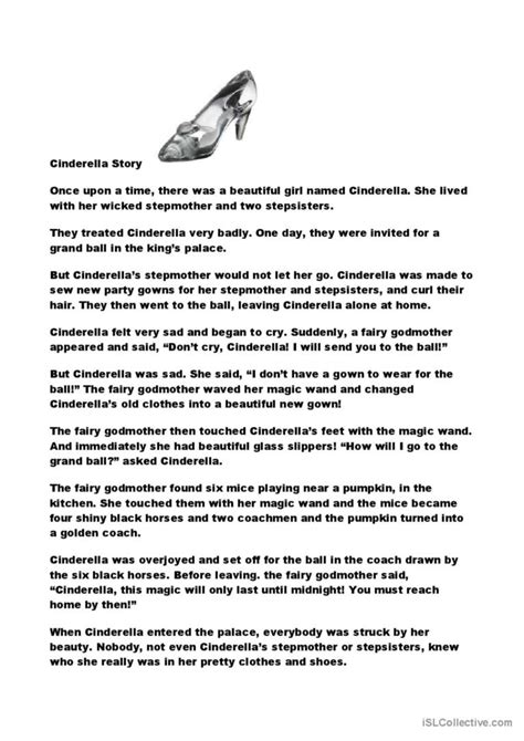 Cinderella Story Reading For Detail English Esl Worksheets Pdf And Doc