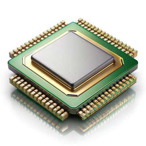 3d Iilustration Of Microprocessor Isolated On White Background Premium Ai Generated Image