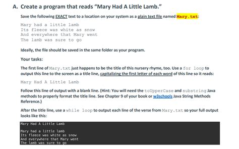 Solved A Create A Program That Reads Mary Had Solutioninn