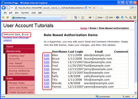 Role Based Authorization C Microsoft Learn