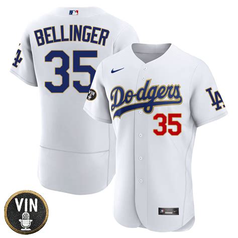 Cody Bellinger Los Angeles Dodgers Vin Scully Patch Gold Trim Player