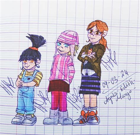 Despicable Me Agnes Edith Margo By Erikmia04 On Deviantart