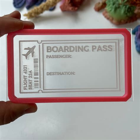 Travel Boarding Pass Ticket Deboss And Matching Cutter M1030 Meg