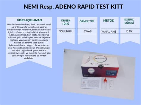 Nemi Adeno Rapid Test Kit Nemhesis Laboratuvar Sistemleri