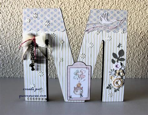 Letra M Decorada Para Bebe Que Cosucas