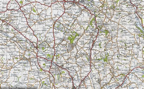 Historic Ordnance Survey Map Of Mow Cop 1947