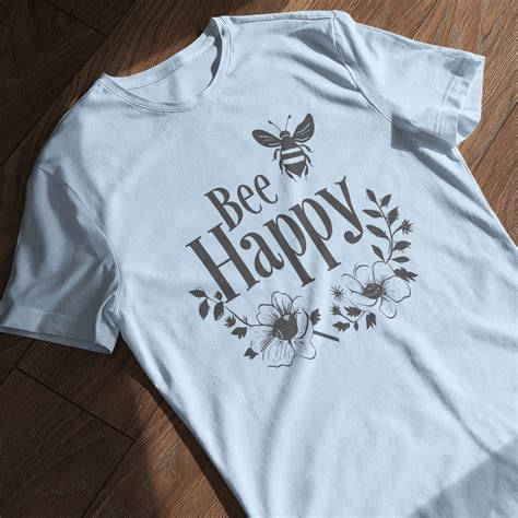 Buzzing Blossoms Bee Happy Svg Design For Cricut Glowforge