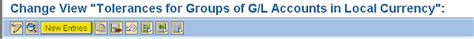 Sap Fico Module Learning Define Tolerance Group For Gl Accounts