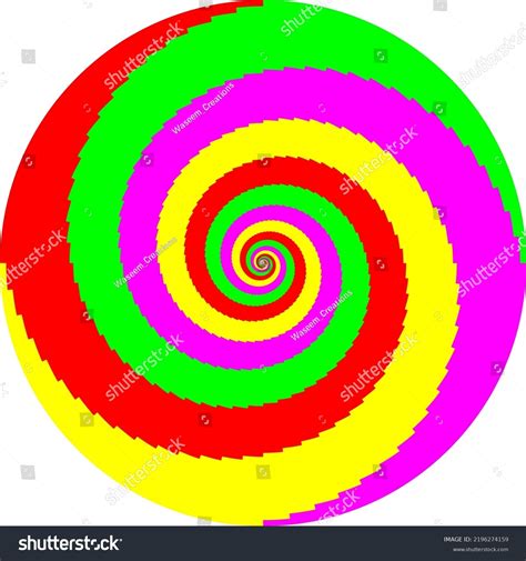 Multicolor Circle Swirl Vector Illustration Pink Stock Vector Royalty