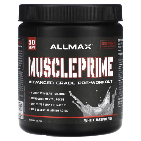 Allmax Muscleprime White Raspberry 266 G Advanced Grade Pre