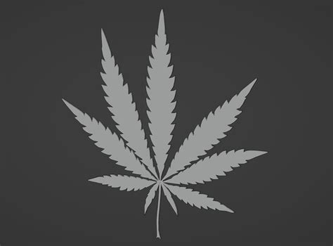 Cannabis Leaf Realistic 3d Model Cgtrader