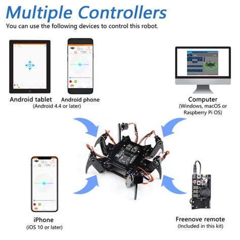 Freenove Hexapod Robot Kit Compatible With Arduino Ide