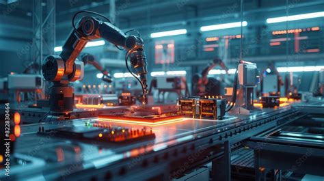 Electronic Assembly Microprocessor Semiconductor Industry 40 Factory