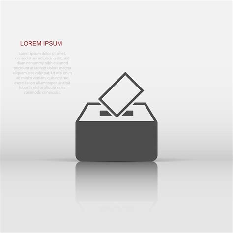 Premium Vector Election Voter Box Icon In Flat Style Ballot