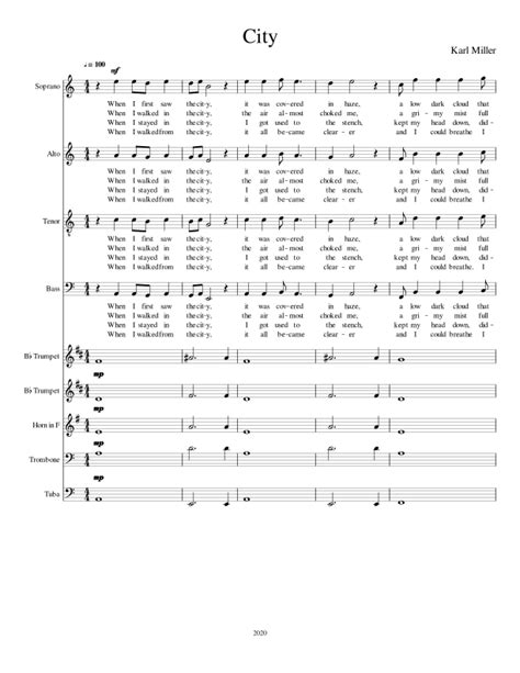 City By Karl Miller Sheet Music For Satb Choir At Sheet Music Direct