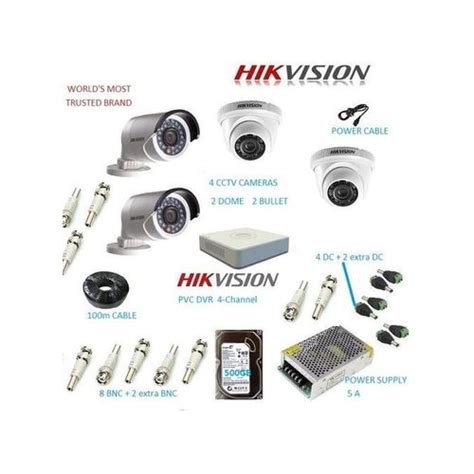 Hikvision 4 Camera Cctv Kit With 500gb50m Cable For Sale In Nairobi Over 290 Positive Reviews