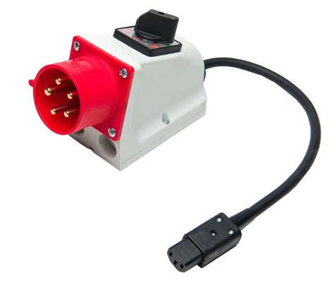 Three Phase Socket Adapter 32 A For Pat 5p Switchable Sonel Test