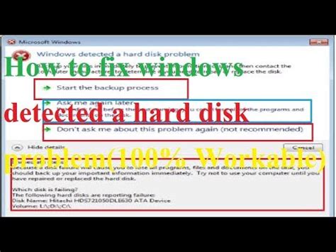 How To Fix Windows Detected A Hard Disk Problem Workable Detected A Hard Disk Problem