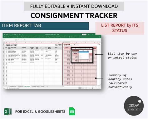 Consignment Tracker Simple Store Inventory Database Etsy