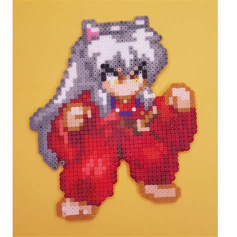 Ímã Inuyasha Inuyasha Pixel Art Pixel Arte Perler Beads Shopee Brasil