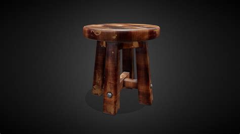 Wood Stool Tutorial Included Buy Royalty Free 3d Model By Ninashaw