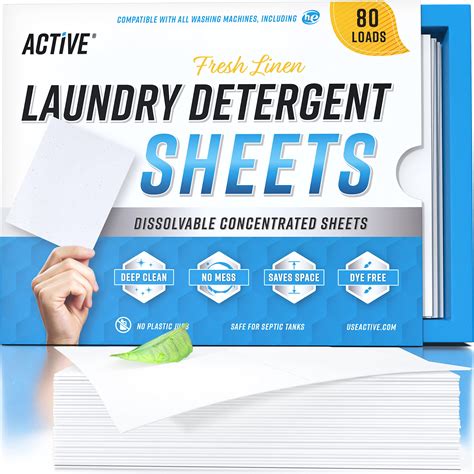 Laundry Detergent Sheets Eco Washing Strips 80 Loads Liquidless