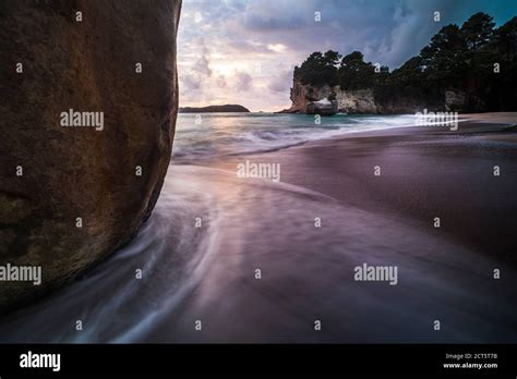Cathedral Cove Sunrise Coromandel Peninsula New Zealand North Island