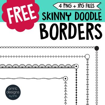 Free Skinny Borders Clipart • Worksheet Borders By Print Designs By Kris