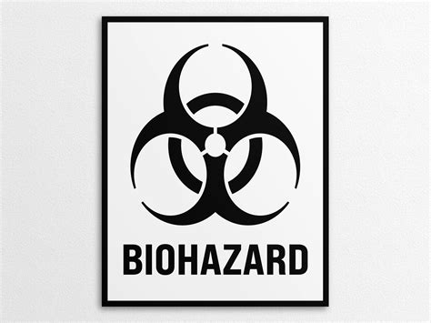 Biohazard Signs Printable Biohazard Warning Sign Red Square Vinyl