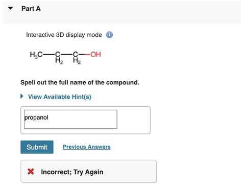 solved part a interactive 3d display mode h c oh c h2 hz