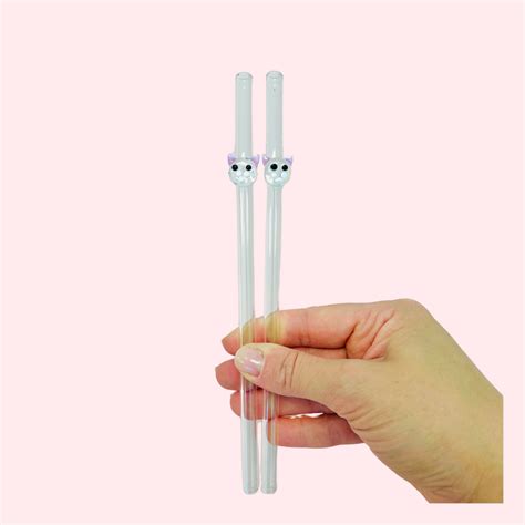 Cat Glass Straw Shop Bb Wild