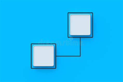 Hierarchical Organizational Chart Concept Scheme Made From Empty Buttons Stock Illustration