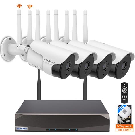 Wireless Indoor Outdoor Security Camera System Enhanced Protection For
