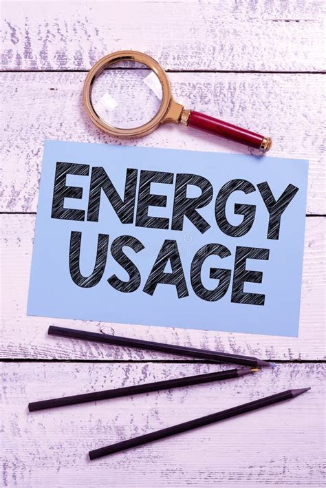 Conceptual Caption Energy Usage Internet Concept Amount Of Energy Consumed Or Used In A Process