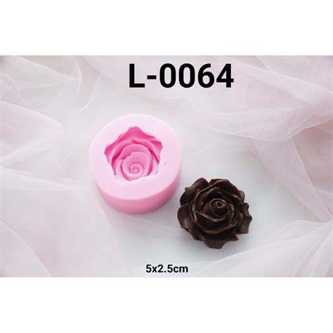 Jual L 0064 Cetakan Silikon Puding Pudding Coklat Fondant Bunga Mawar Rose Yamama Baking