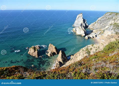 Amazing Ursa Beach In Sintra Portugal Stock Image Image Of Calm