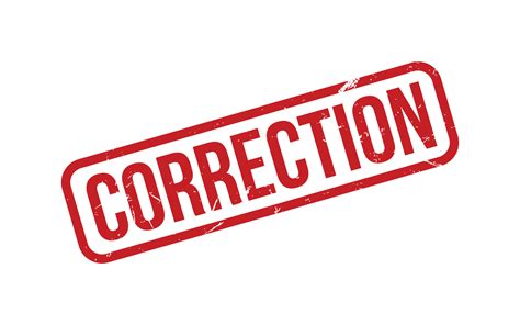 Correction Rubber Stamp Seal Vector 22815547 Vector Art At Vecteezy