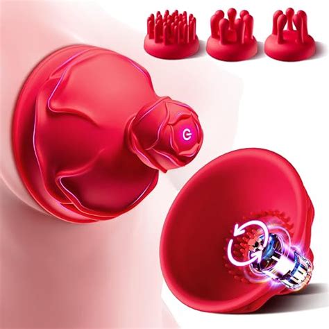 Rose Sex Toy Wireless Nipple Clamps With 10 Powerful Rechargeable Adult
