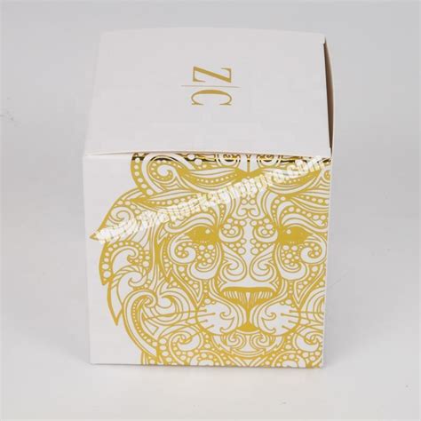Sc Luxury Design Custom Hot Gold Stamping Paper Candle Packaging Box