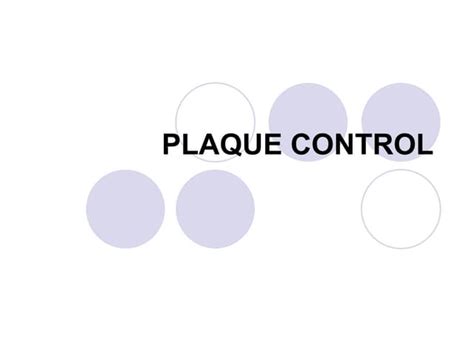Plaque Controlppt